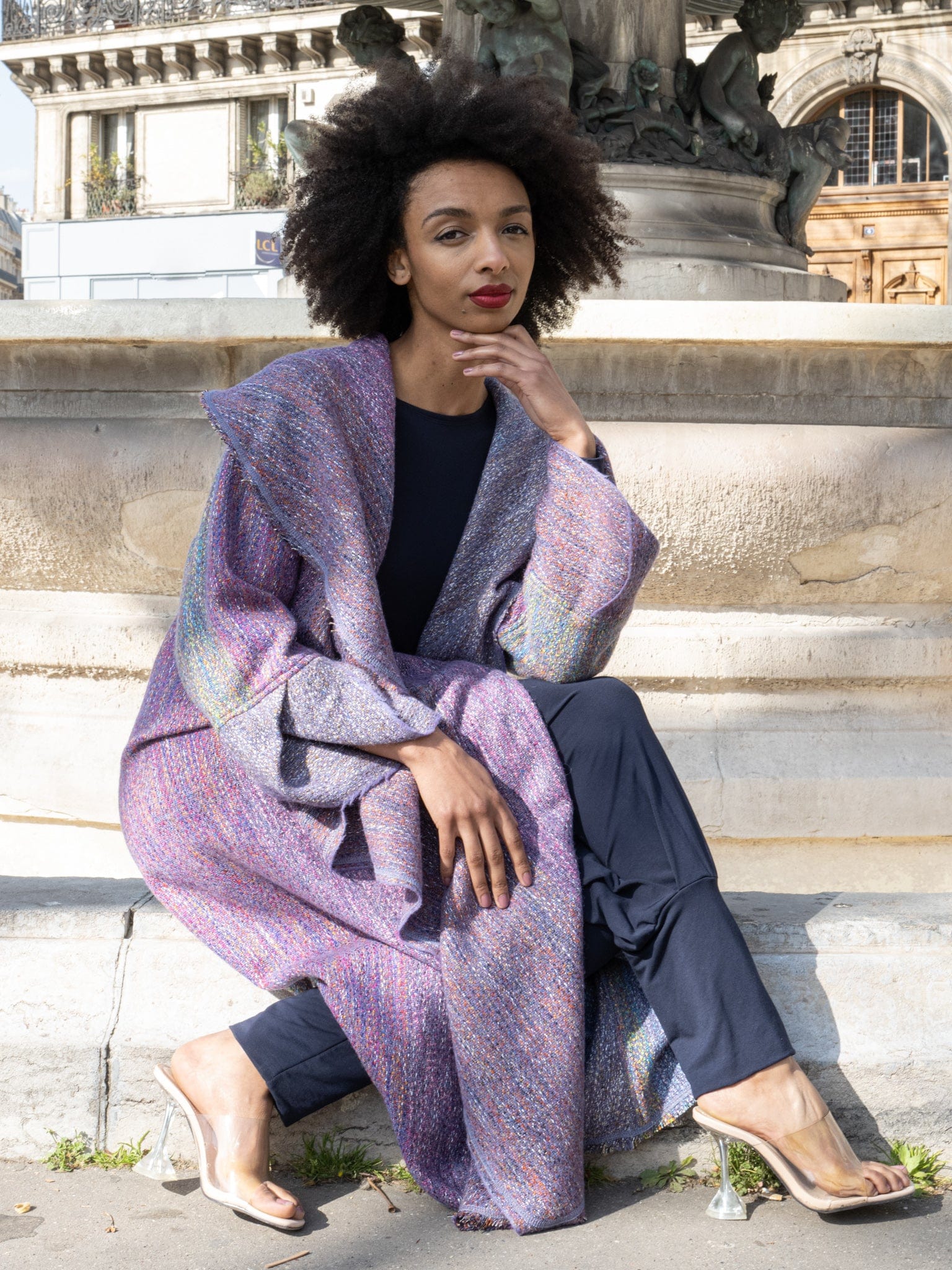 'Draíocht' coat/ jacket - purple mix – MISE TUSA