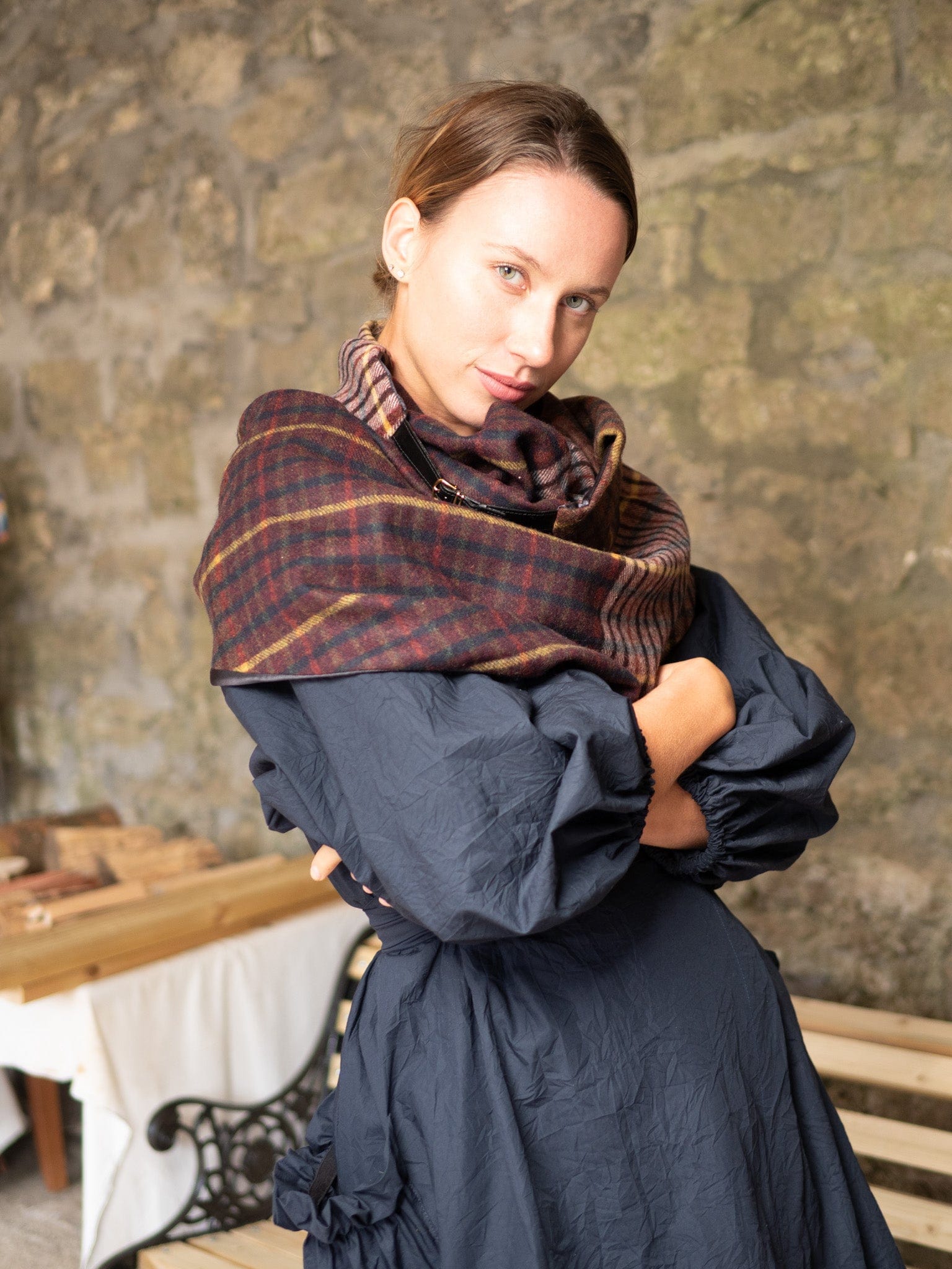 'Handy Andy' wrap - Burgundy mix – MISE TUSA